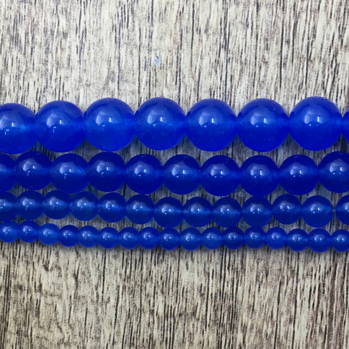 6mm Royal Blue Jade Bead | Fashion Jewellery Outlet